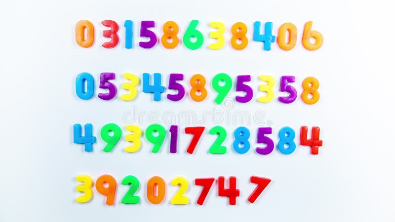 Animated Video of Numbers on White Background Stock Video - Video of ...