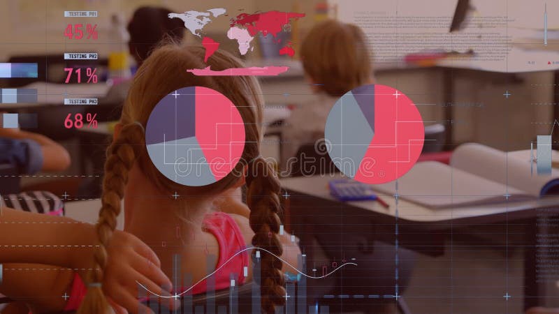 Classroom with Finance Graph Transition Stock Footage - Video of change ...