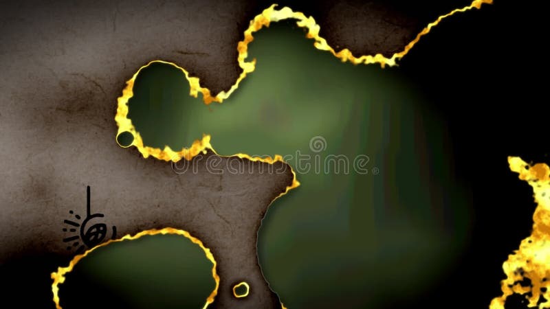 Animation of Multiple Abstract Shapes Moving on Green Background Stock ...