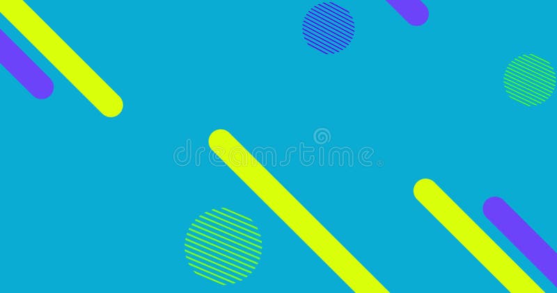 Multiple Abstract Shapes Moving Against Blue Background Stock Video ...
