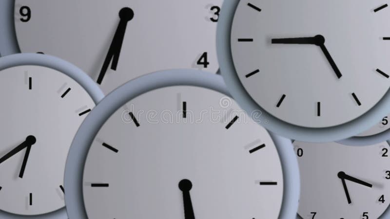 Animation of Multiple Clocks Moving Stock Footage - Video of connect ...