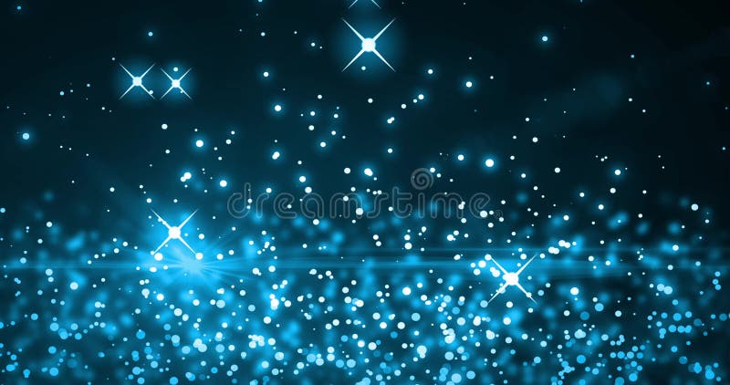 Animation of Multiple Glowing Blue Spots of Light Moving in Hypnotic ...