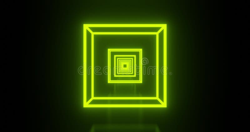 Animation of Multiple Glowing Neon Green Cubes Moving on Seamless Loop ...