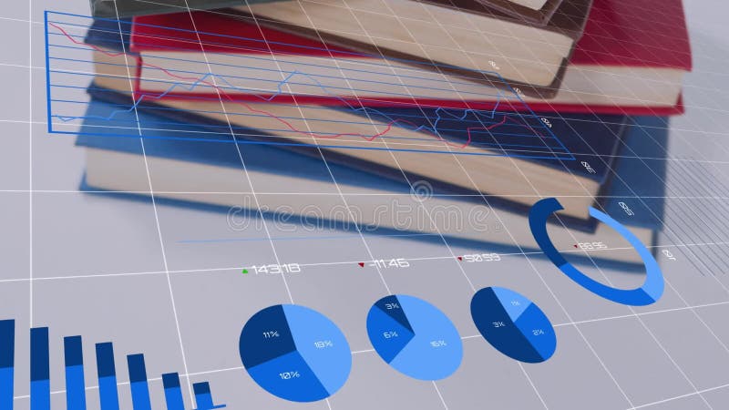 Animation of Multiple Graphs with Changing Numbers and Grid Pattern ...