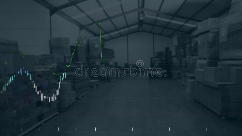 Animation of Multiple Graphs with Changing Numbers Over Cardboard Boxes ...