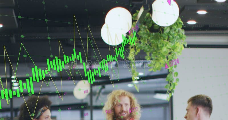 Animation of Multiple Graphs with Changing Numbers Over Diverse Coworkers Sharing Ideas in ...