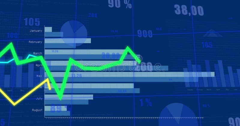 Animation of Multiple Graphs with Changing Numbers Over Grid Pattern ... Animation of Multiple Graphs with Changing Numbers Over Grid Pattern ...
