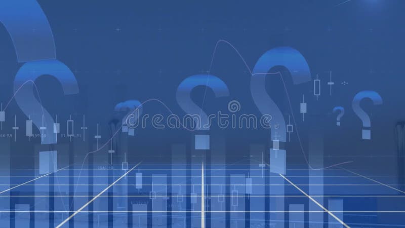 Animation of Multiple Graphs with Questions Marks and Grid Pattern on ...