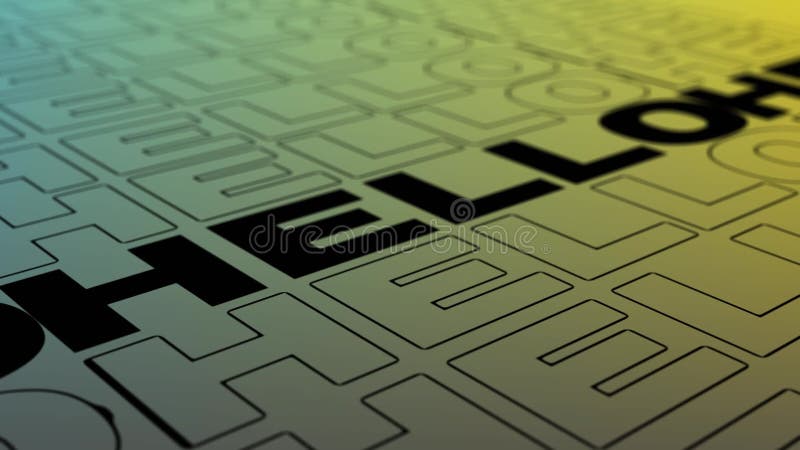 Animation of Multiple Hello Text on Grey Background Stock Footage ...