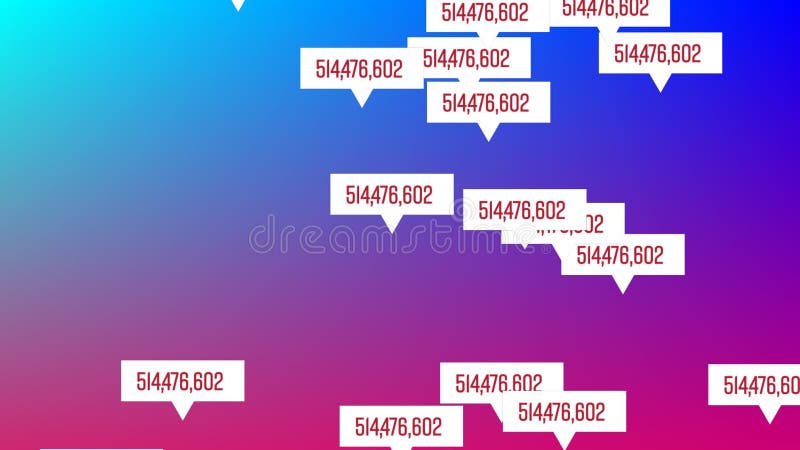 Animation of Increasing Numbers Over Diverse Data Processing on Black ...