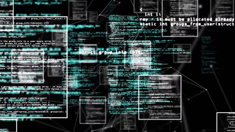 Animation of Multiple Squares, Computer Language and Connected Dots ...