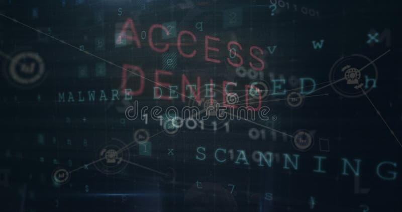 Animation of Multiple Texts, Binary Codes, Alphabets, Symbol, Number and Connected Icons Stock ...