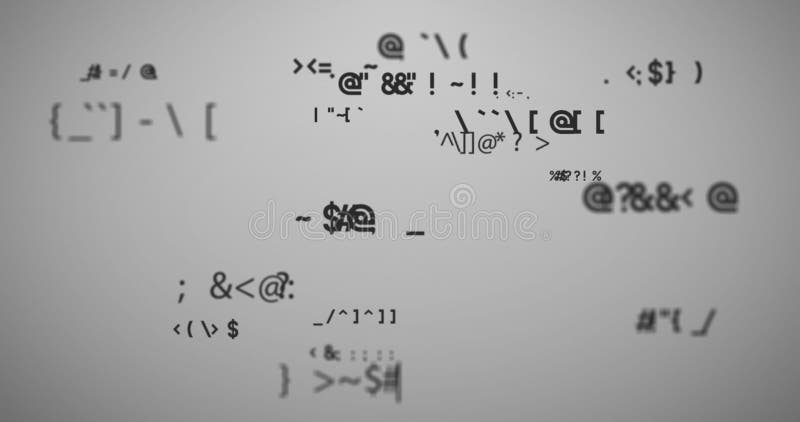 Multiple Symbols Changing Against Grey Background Stock Video - Video ...