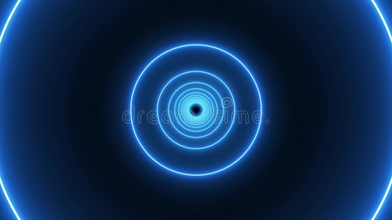 Animation Neon Blue Circle Looping Suitable for VJ and DJ Loop Stock ...