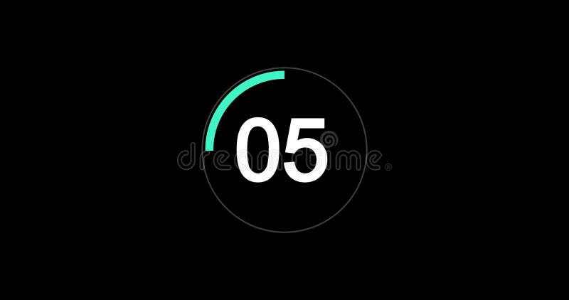 Neon Light 10 Seconds Countdown Timer on Black Stock Footage Video ...