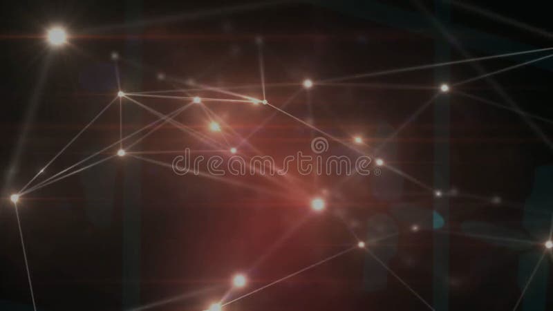 Animation of Network of Connections on Black Background Stock Video ...