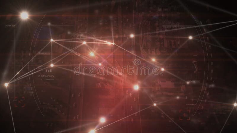 Animation of Network of Connections with Data Processing and Digital ...