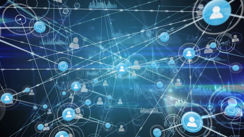 Animation of Network of Connections with Icons and Data Processing on ...