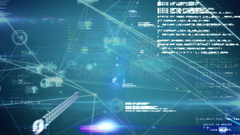 Animation Of Network Of Connections With Icons Over Data Processing Stock Video Video Of