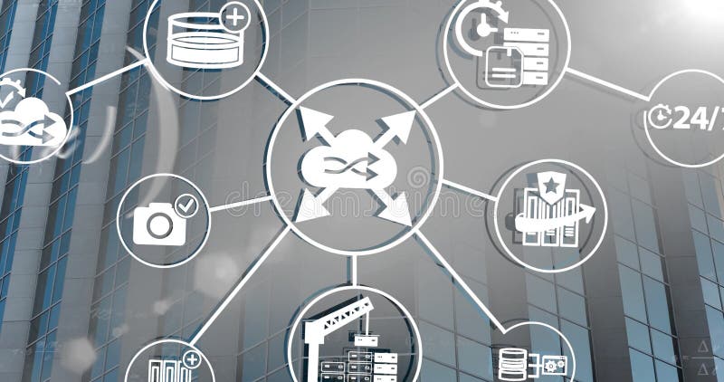 Animation of Network of Connections and Mathematical Equations Over ...