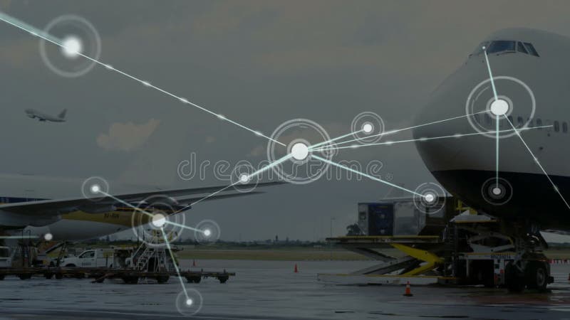 Animation of Network of Connections Over Airplane Stock Video - Video ... Animation of Network of Connections Over Airplane Stock Video - Video ...