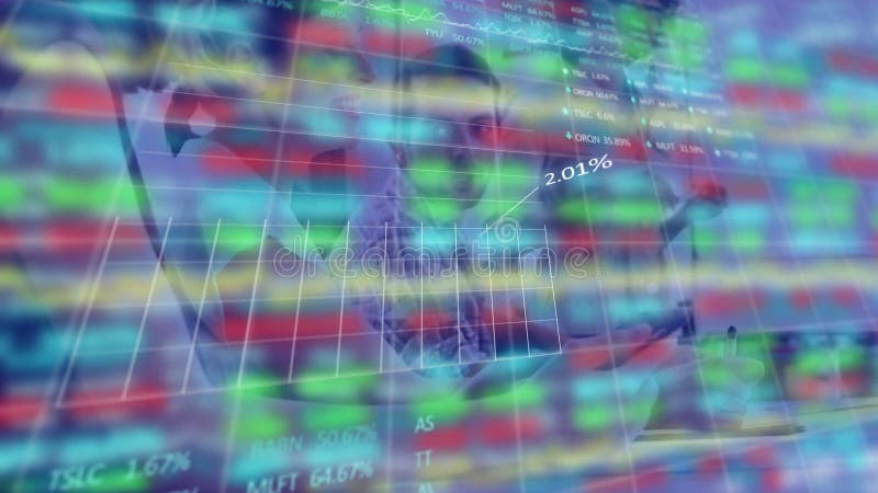 Animation of Network of Connections Over Computer Server Hardware Stock ...