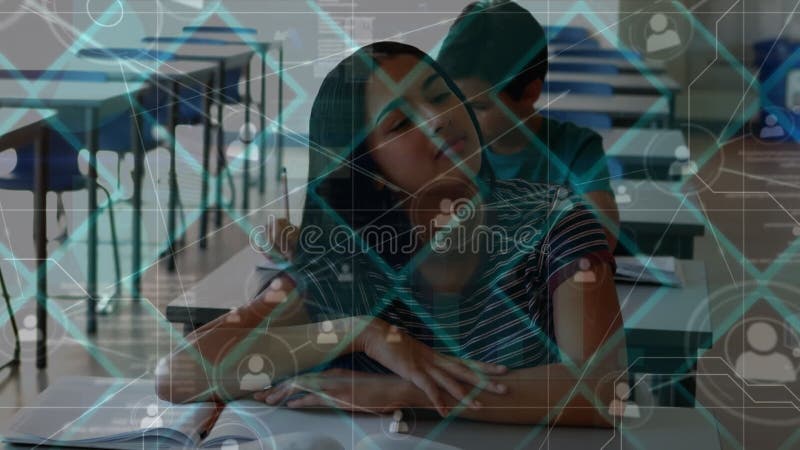 Animation of Network of Connections Over Diverse Group of Students ...