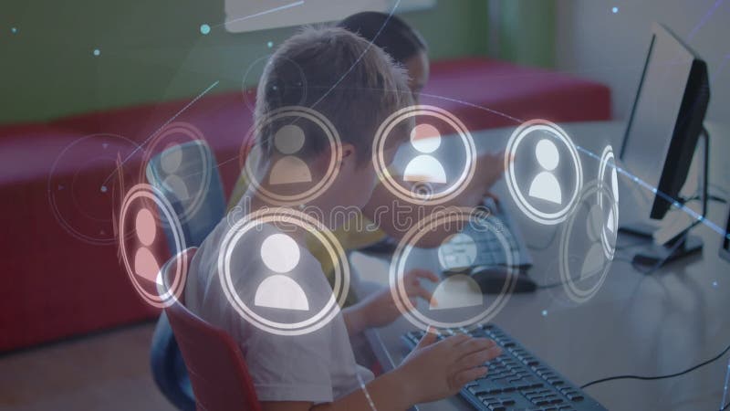 Animation of Network of Connections Over Diverse Pupils Using Computers ...