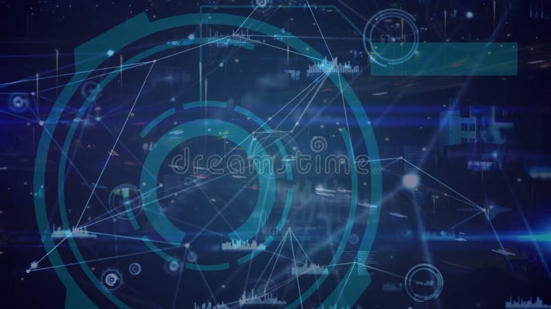 Animation of Network of Connections Over Fast Traffic and Scope Stock ...