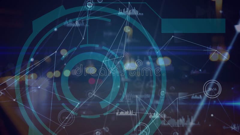 Animation of Network of Connections Over Fast Traffic and Scope Stock ...