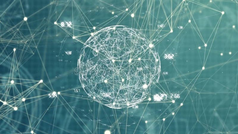 Animation of Network of Connections Over Globe Stock Footage - Video of ...