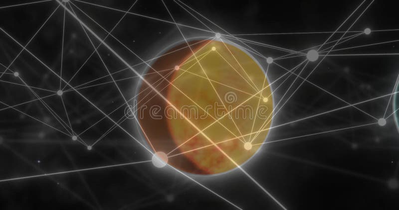 Animation of Network of Connections Over Globe Stock Video - Video of ...