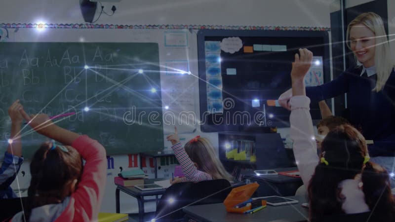 Animation of Network of Connections Over Happy Diverse Teacher and ...