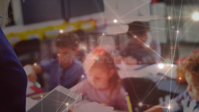 Animation of Network of Connections Over Happy Diverse Teacher and ...