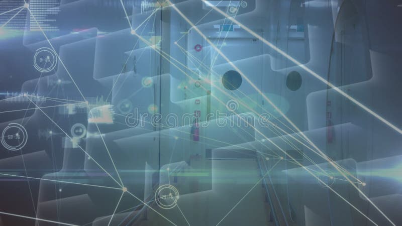 Labyrinth of Digital Data and Abstract Information. Science Animation ...