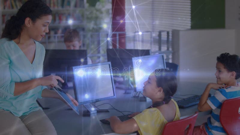 Animation of Network of Connections Over Schoolchildren Using Computers ...