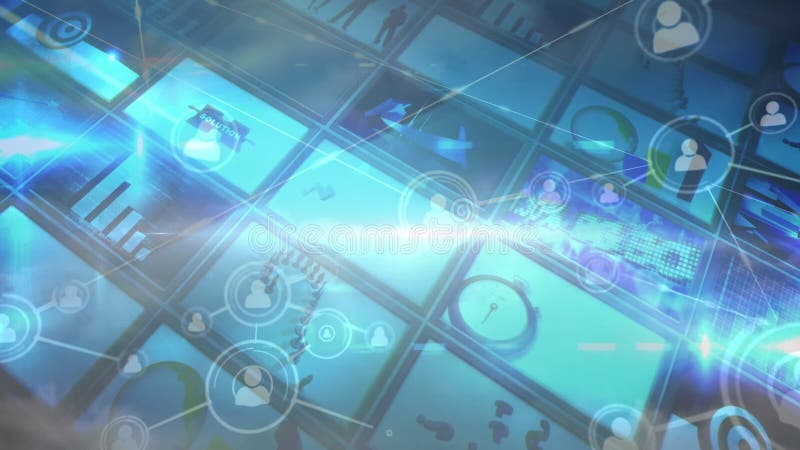 Animation of Network of Connections Over Screens with Diverse Data ...