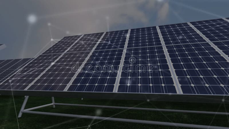 Animation of Solar System, Planets and Space Over Field and Clock ...