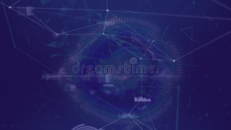 Animation of Network of Connections with Scope Scanning on Purple ...