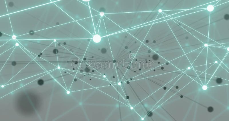 Animation of Network of Connections on White Background Stock Video ...