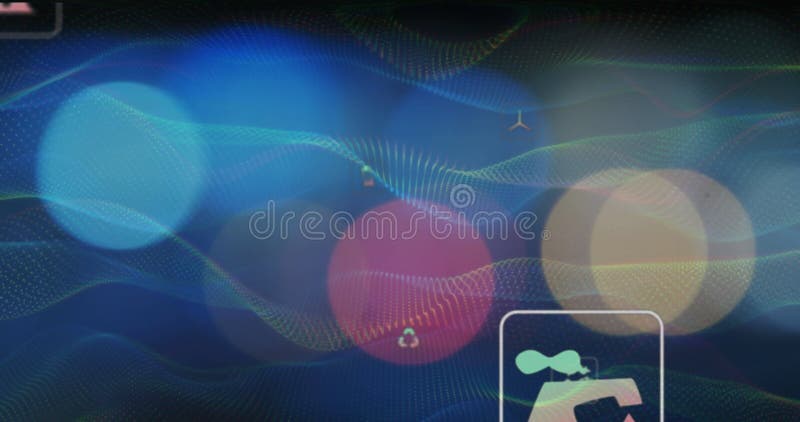 Animation of Network of Cons and Spots of Light Stock Footage - Video ...