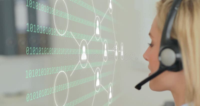 Animation of Network of Icons with Binary Coding Over Caucasian ... Animation of Network of Icons with Binary Coding Over Caucasian ...