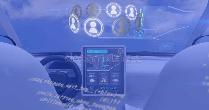 Animation of Network with Icons and Data Processing with Car Cockpit on ...