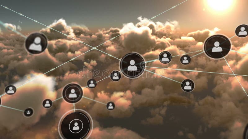 Animation of Cloudy Sky with Light Spots Stock Video - Video of montage ...