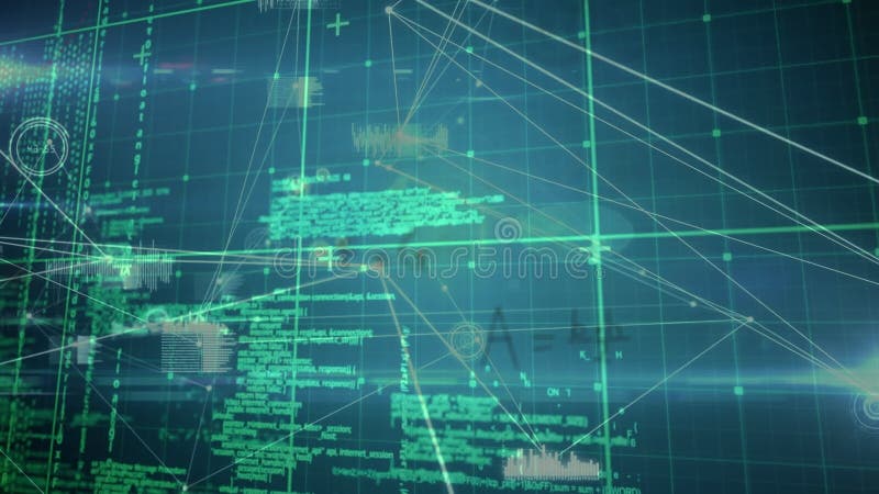 Animation of Networks of Connections and Data Processing Stock Footage ...