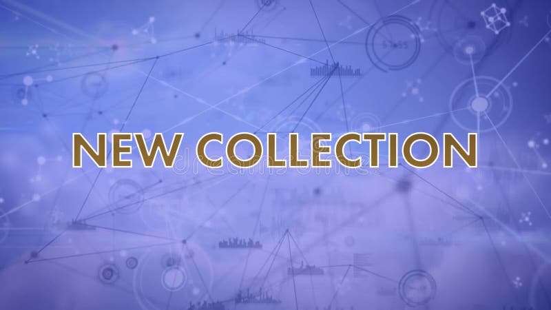 Animation of New Collection Text with Connected Graphs and Timer Icons ...