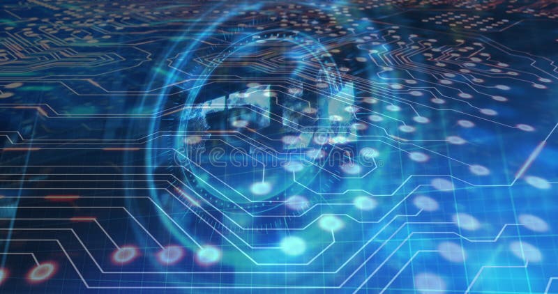 Animation of Nft Text, Data Processing and Scope with Computer Circuit Board Stock Video - Video ...