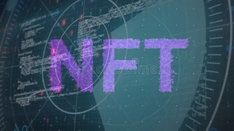 Animation of Nft Text Over Data Processing and Scope Scanning Stock Video - Video of community ...