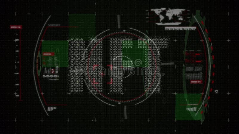 Animation of Nft Text Over Data Processing and Scope Scanning Stock Footage - Video of people ...
