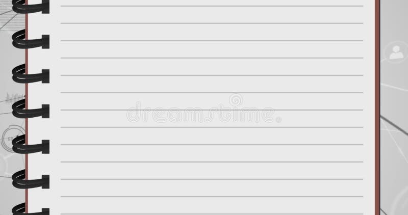Animation of Notebook Over Network of Connections and Data Processing ...